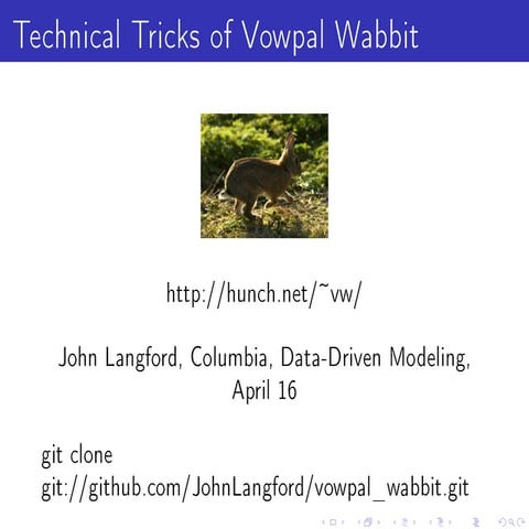 Technical Tricks Of Vowpal Wabbit Ppt 