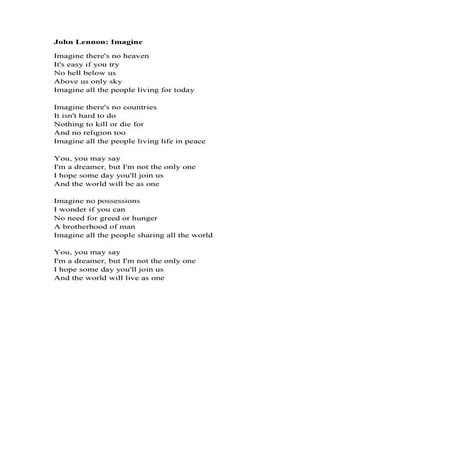 John Lennon_Imagine | DOCX