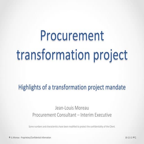 Procurement transformation case | PDF