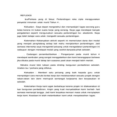 Refleksi | PDF