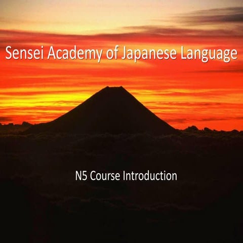 Jlpt level n5 introduction | PDF