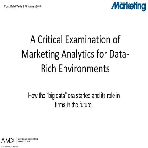 Marketing Analytics for Data-Rich Environments | PPTX