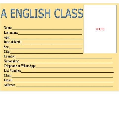 JMA English Class ID Students | PPTX