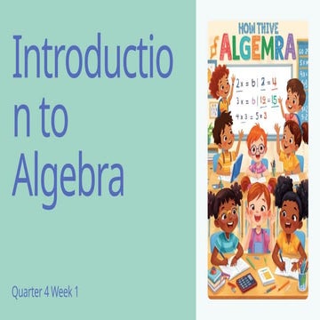 INTRODUCTION TO ALGEBRA | PPTX
