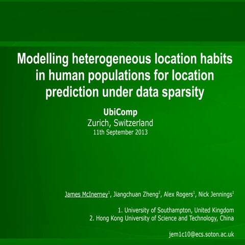 Location Prediction Under Data Sparsity | PDF