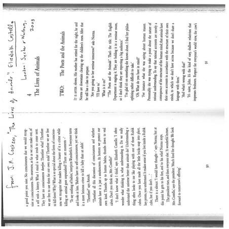 Jm coetzee the lives of animals | PDF