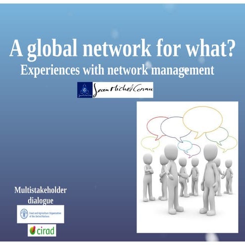 A global Network for what? Experiences with network management | PPT