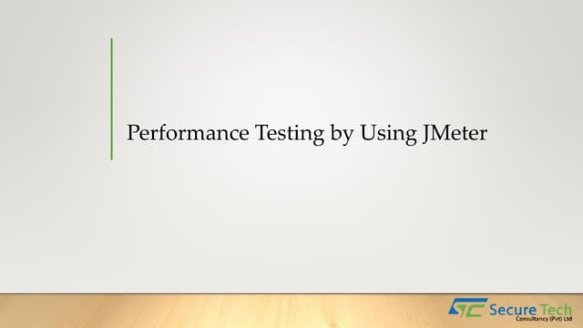 Jmeterperformance Testingpptx Computing Technology And Computing