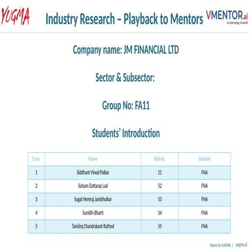 JM Financial ltd. a comprehensive overview | PPTX