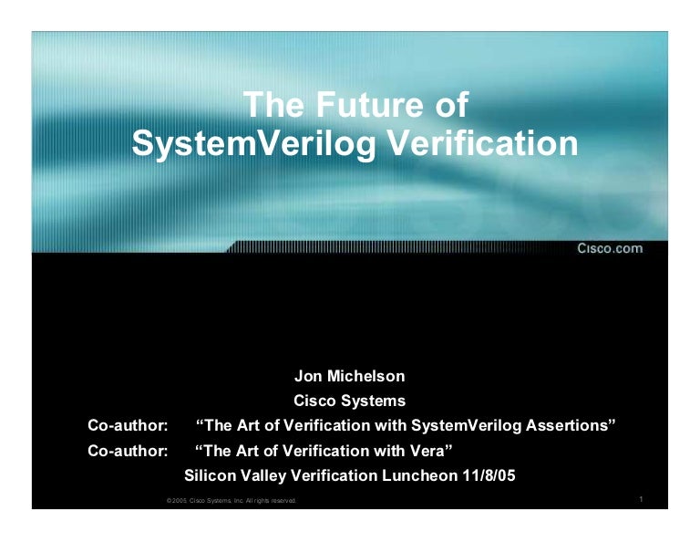 The Future Of Systemverilog Verification