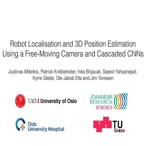 Robot Localisation And 3d Position Estimation Using A Free Moving
