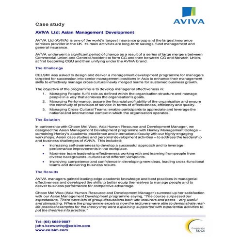 HR Director – Christine Deputy, Aviva | PDF