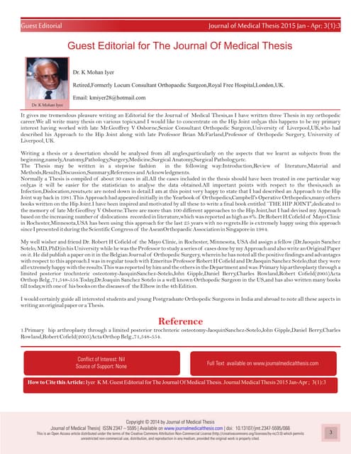 Heuter's approach to the hip joint | PDF