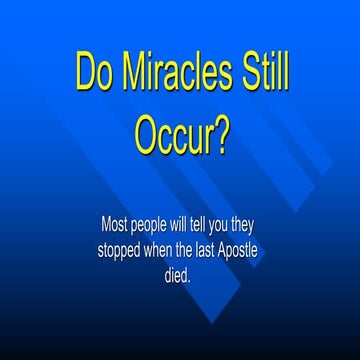 Miracles and Signs PowerPoint Presentation For Catholic Schools | PPTX
