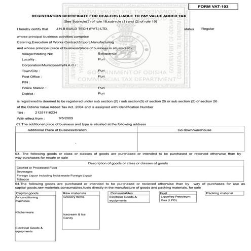 VATRegistrationCertificate | PDF