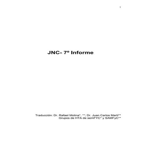Jnc 7 comite de hipertension | PDF