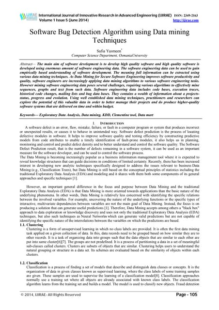 Software Bug Detection Algorithm Using Data Mining Techniques Pdf 0844