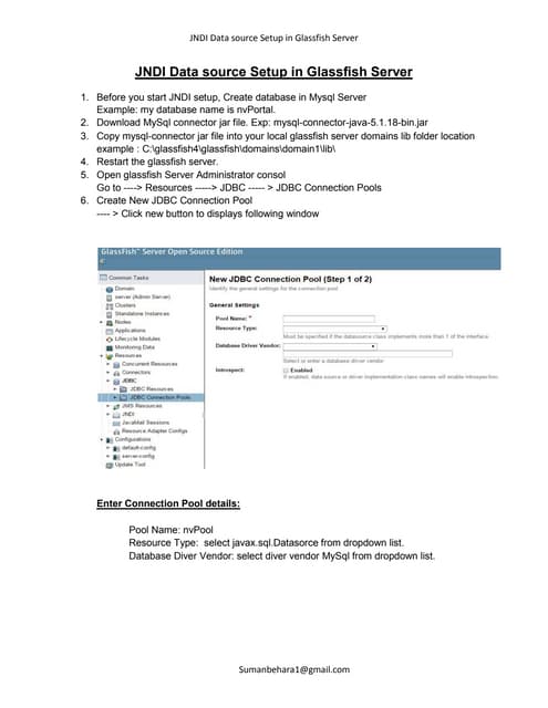 JNDI Data source Setup in Glassfish Server | PDF JNDI Data source Setup in Glassfish Server | PDF
