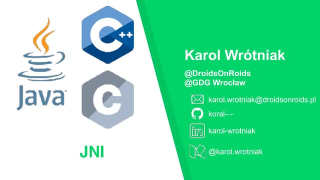 Jni Java And C In The Same Project Ppt 8020