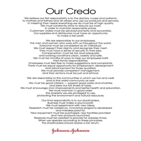 JnJ Credo | PDF
