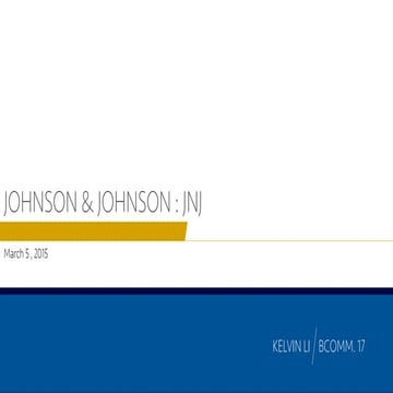 JNJ pitch | PDF