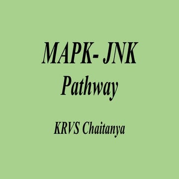 MAPK JNK Cell signalling | PPTX | Biological Sciences | Science