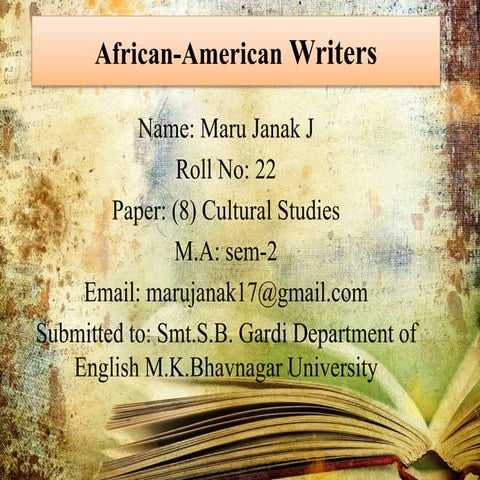 African-American Writers | PPTX