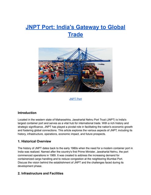Jawaharlal Nehru Port Trust (JNPT) .pptx