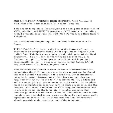 JNR NON-PERMANENCE RISK REPORT VCS Version 3VCS JNR Non-Per.docx