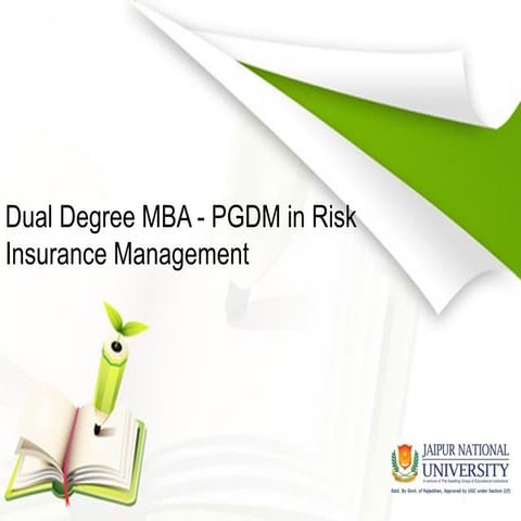 MBA + PGD - Risk and Insurance Management | PPT