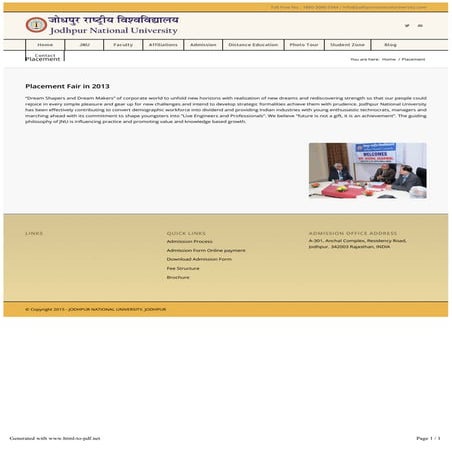 Jnu placements | PDF