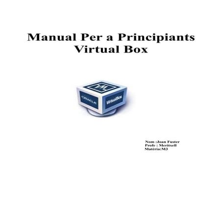 Joan Fuster Manual Virtualbox | PDF
