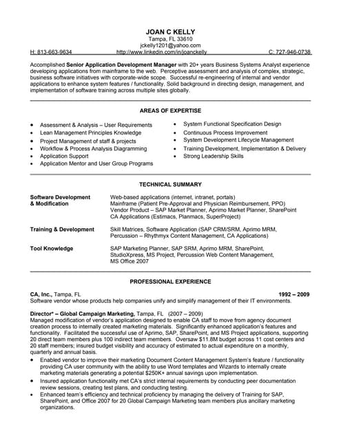 Resume Mark Salesky PMC4.T | PDF