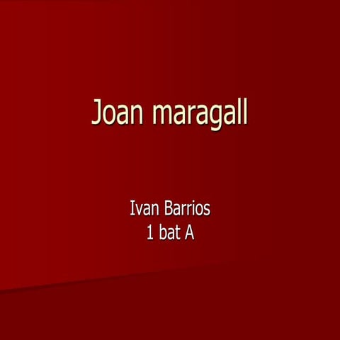 Joan maragall | PPT