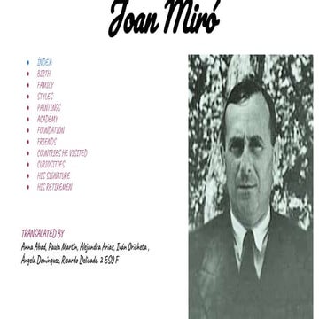 Joan miro english | PPT