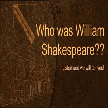 William Shakespeare powerpoint | PPT