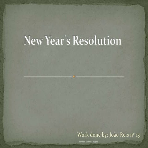 New Year's Resolution, by João R. | PPTX