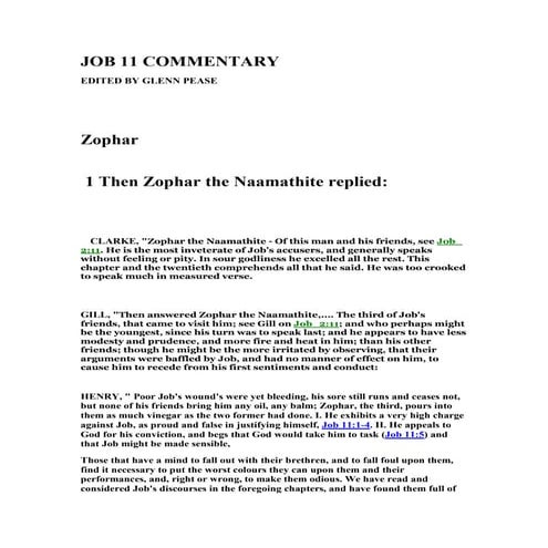 Job 11 commentary | PDF