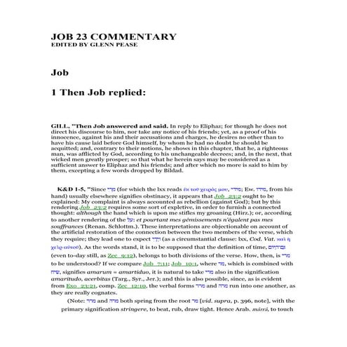 Job 23 commentary | PDF
