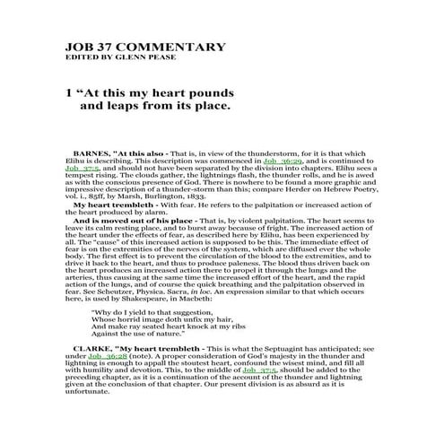 Job 37 commentary | PDF