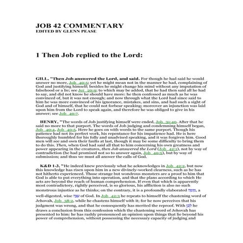 Job 42 commentary | PDF
