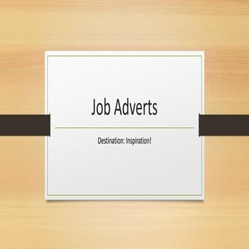 Job adverts | PPTX