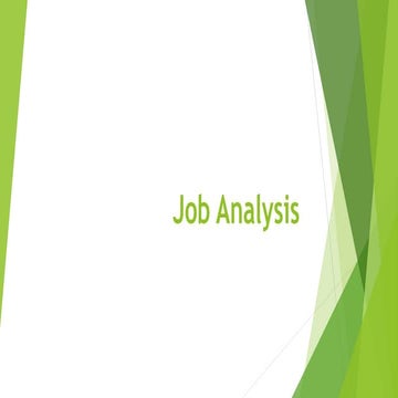 Job analysis | PPT