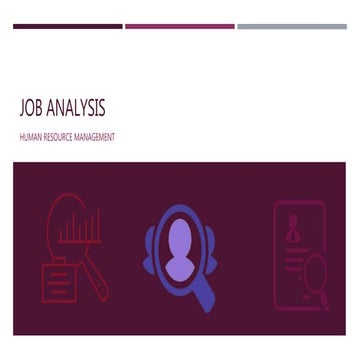 Job Analysis | PPTX