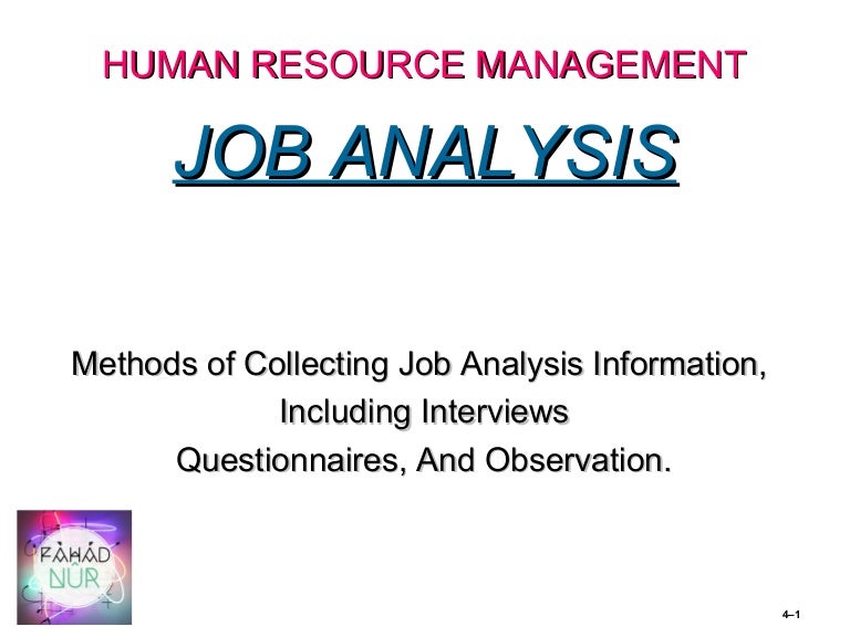 Job Analysis Methods In HRM job-analysis-methods-in-hrm