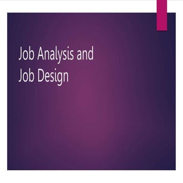 Module 3 Job Analysis Training and Workshop | PDF