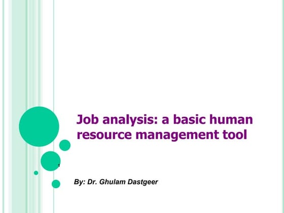 JOB ANALYSIS DESIGN in human resource management | PPT