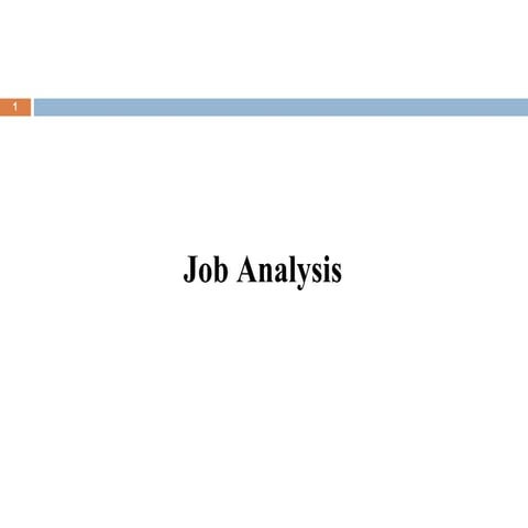 Job analysis hr tool | PPT