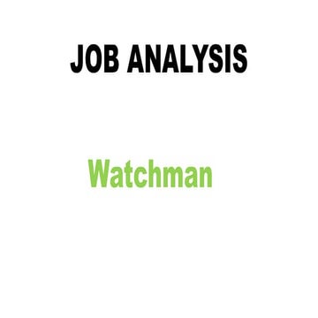 Physiotherapy job analysis of watchman.pptx