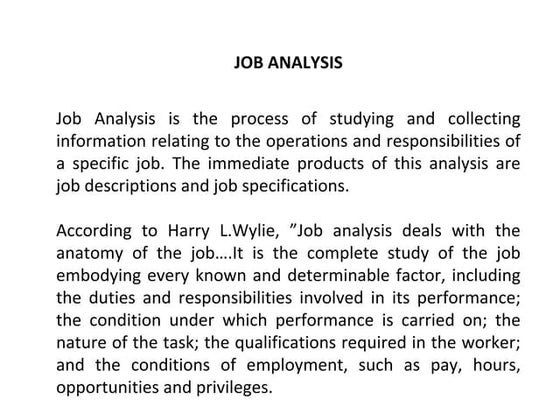 Job Analysis: AAPS’ Paralysis | PDF